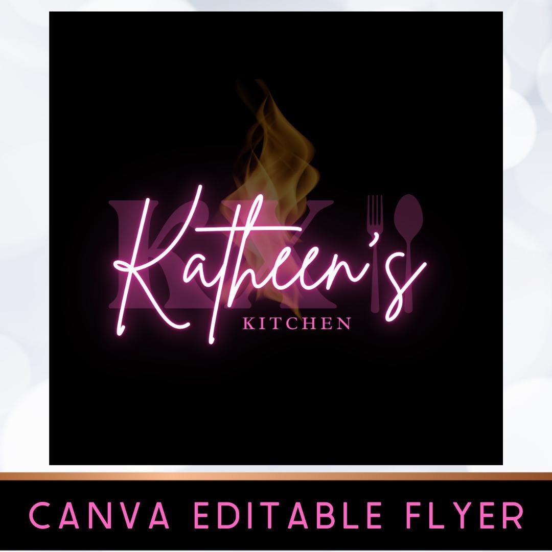 Editable Kitchen Canva Logo, Premade Cook Business Logo Template, DIY ...