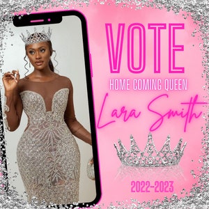 Editable Homecoming Vote Campaign High School Election DIY Flyer Canva ...