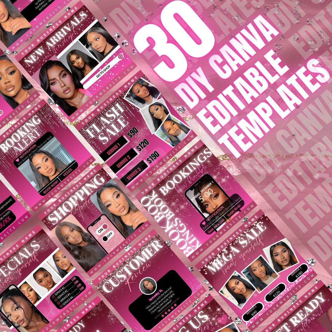 Bundle of 30 Canva Flyer Templates Digital Download : DIY Handmade ...