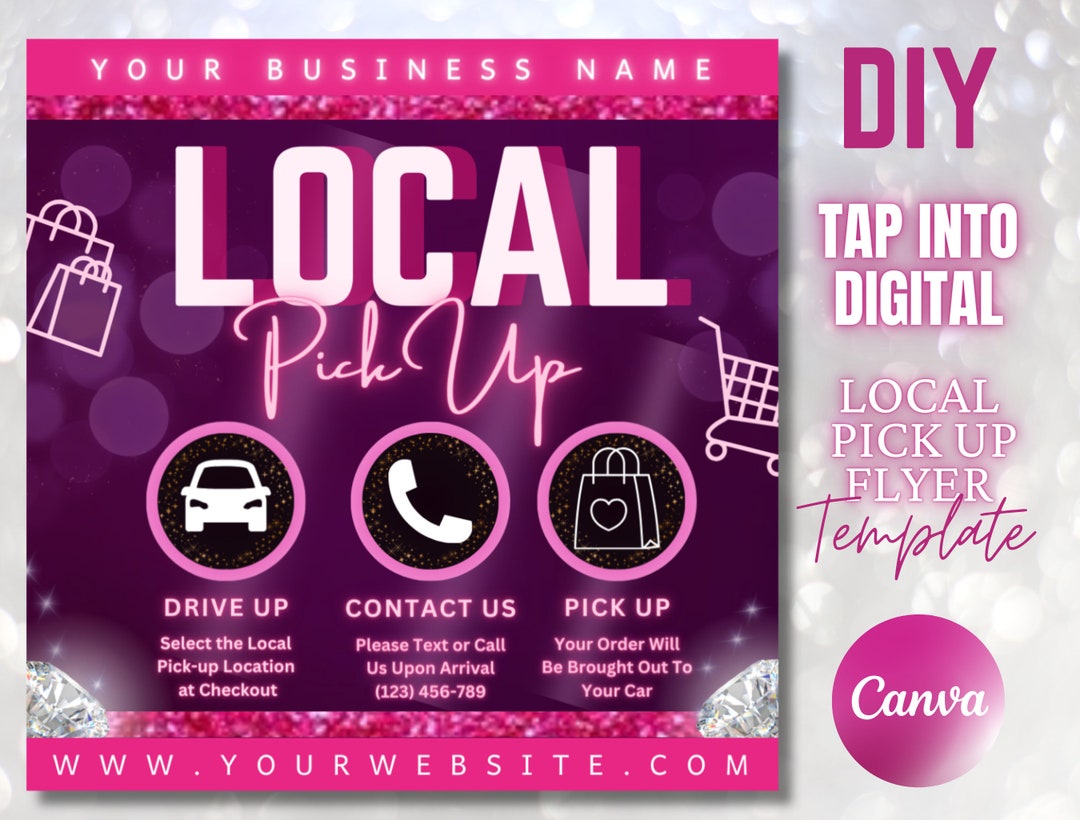 Local Pick up Flyer Design Instagram Templates DIY Canva Editable ...
