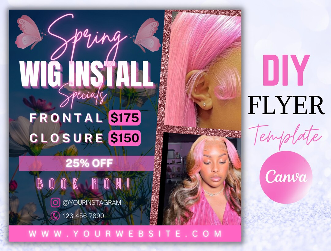 SPRING WIG INSTALL Special Flyer Diy Hair Stylist Frontal Closures Sew ...