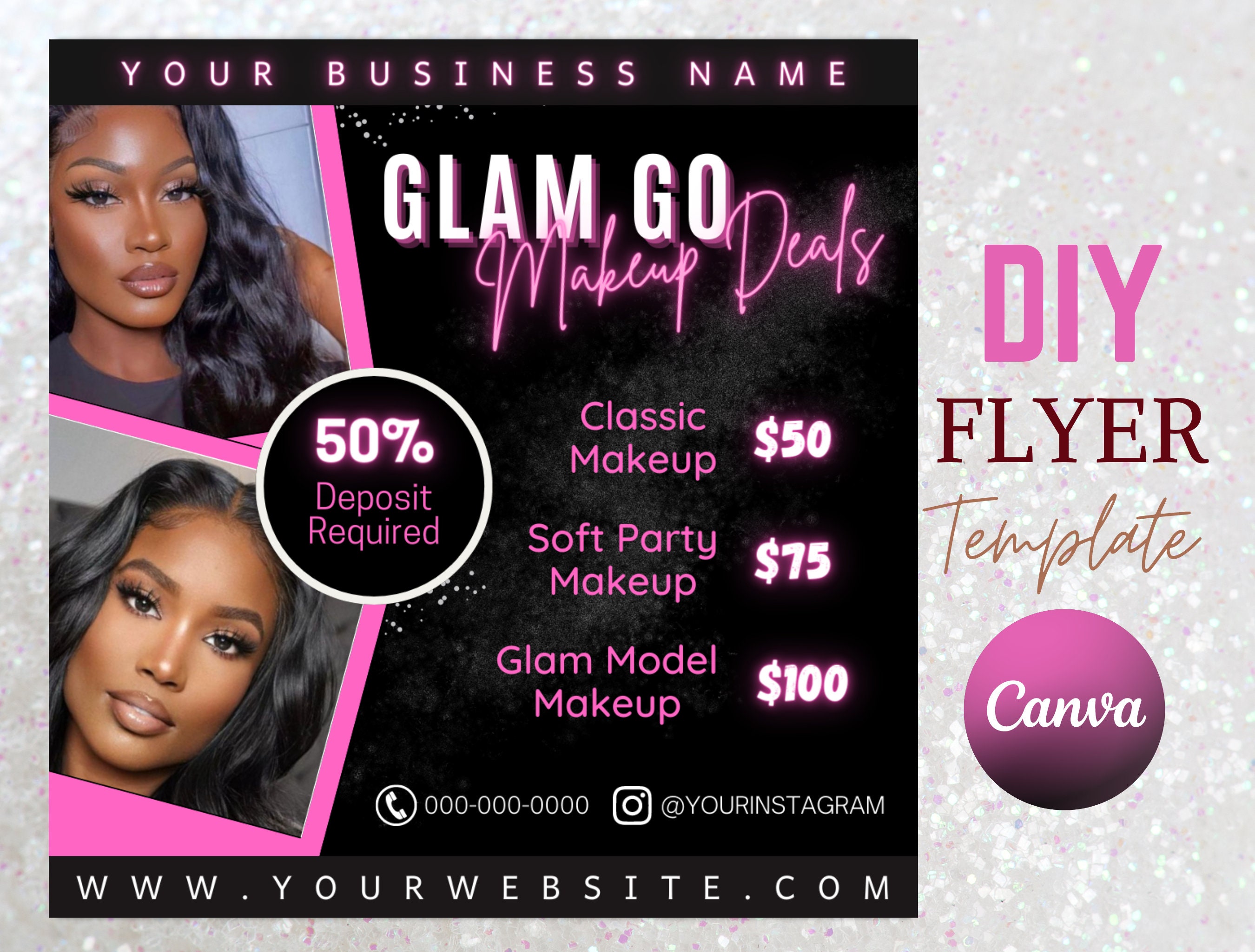 Glam Makeup Flyers