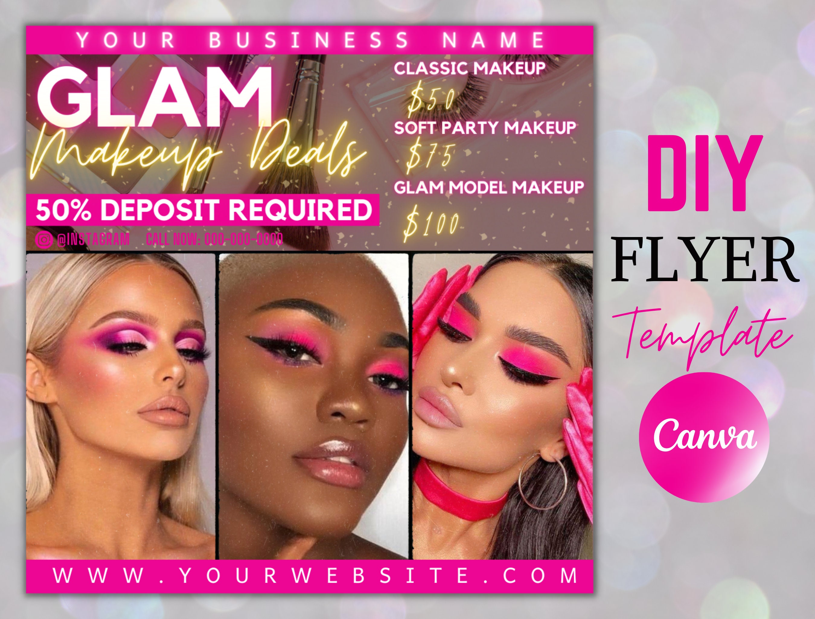 Glam Makeup Flyers