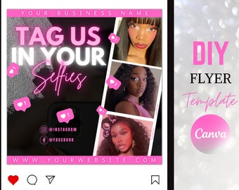 Tag Us in Your Selfies Flyer - Etsy