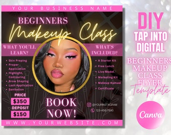 Beginners Makeup Training DIY Social Media Flyer Makeup Tech Course ...
