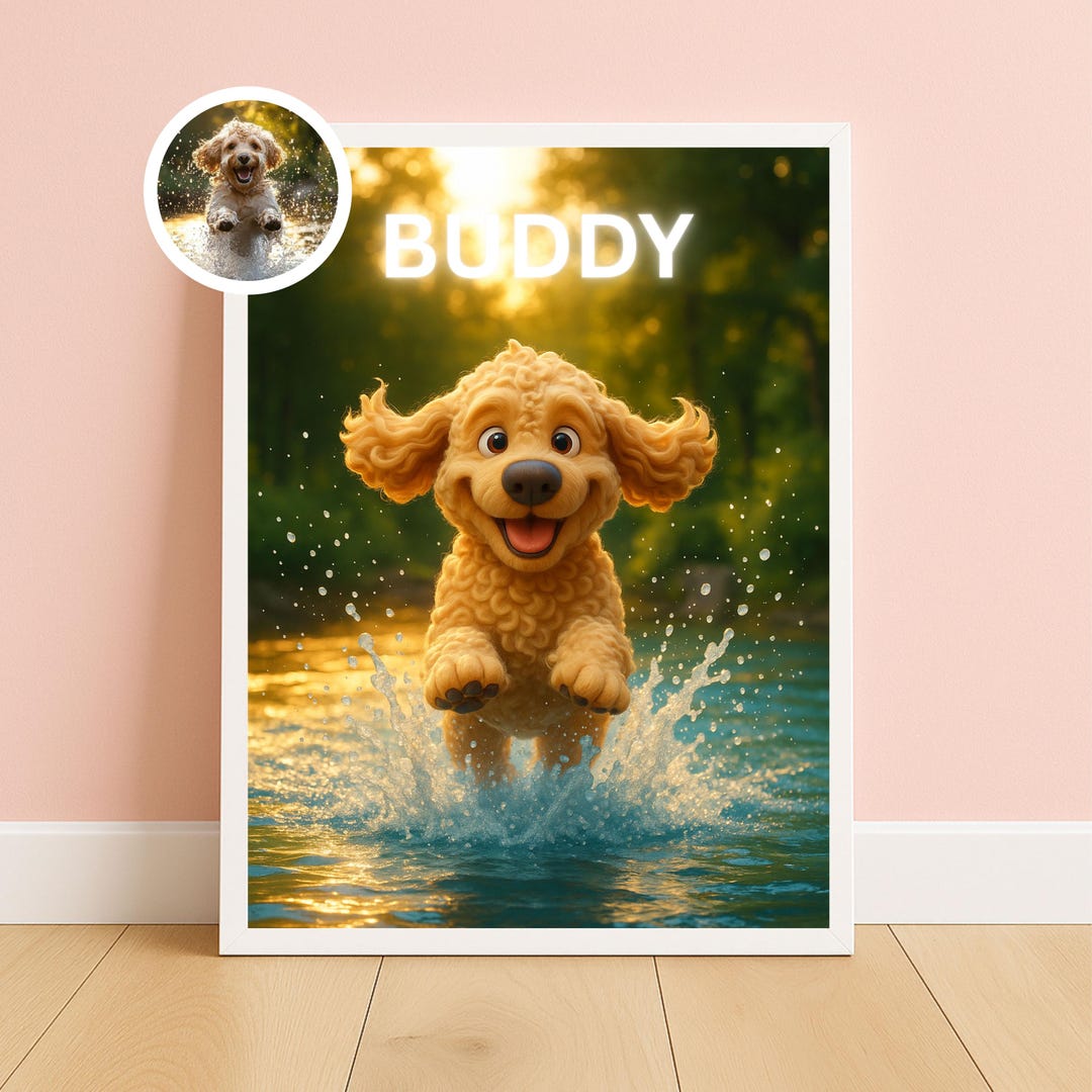 Pixar Pet Drawing,pixar Dog Portrait,pixar Cat Portrait,custom Pet ...