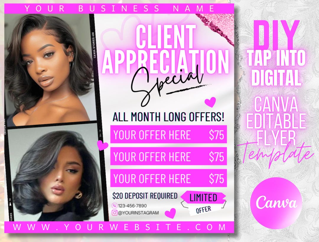 Editable Client Appreciation Flyer Client Appreciation Sale Hair ...
