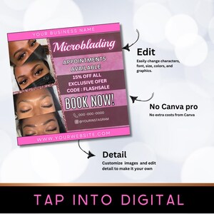 Microblading Flyer Template Microblade Price List Flyers Ombre Brows ...