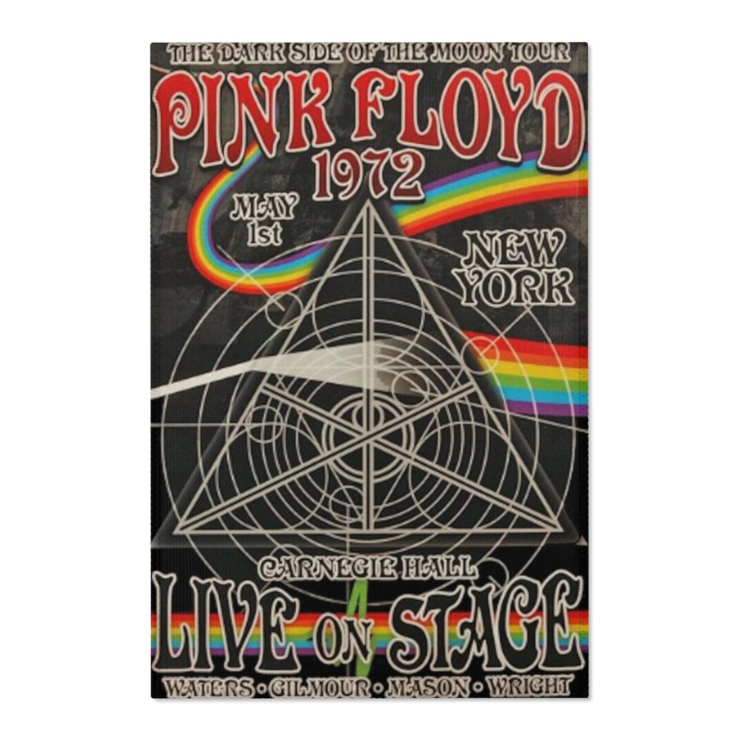 Pink Floyd DSOTM 1972 Concert Flyer Area Rugs - Etsy