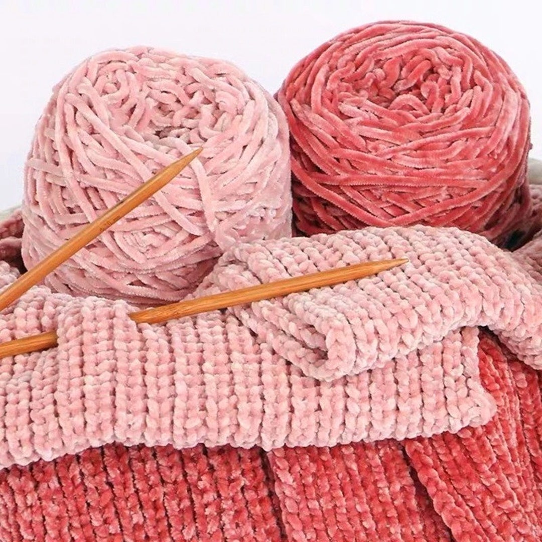 Chenille Yarn Velvet Luster Wool Yarn Knitting Sewing Apparel Material ...