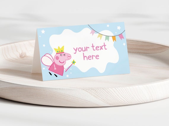 Editable FAIRY PEPPA Pig Food Labels, Printable Peppa Pig Birthday ...