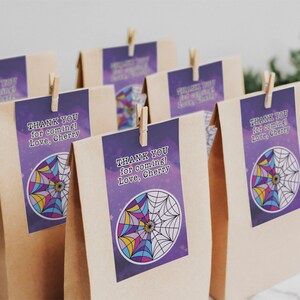 Editable Wednesday Stained Glass Window Thank You Tags - Etsy