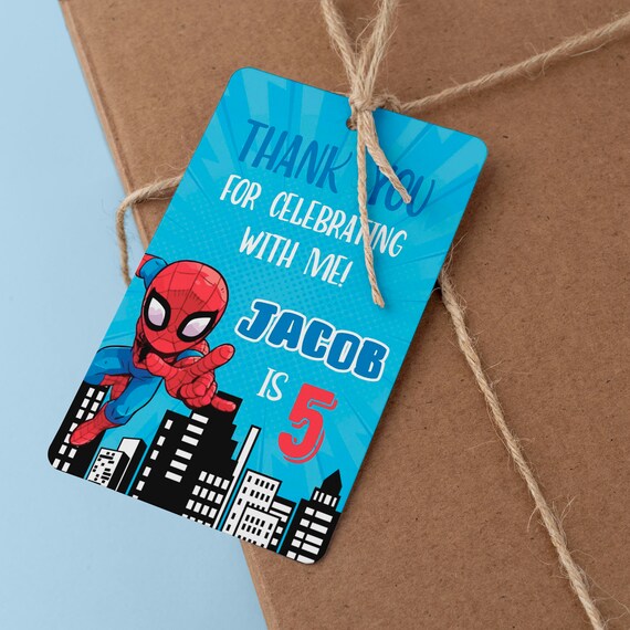 Editable Spider Man Favor Labels Spider Man Birthday Party Favors ...