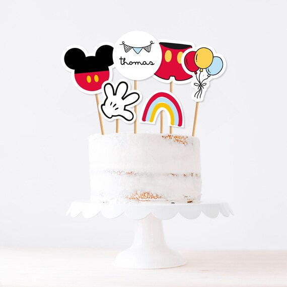 Mickey Mouse Cake Toppers, Centerpieces, Printable Mickey Birthday ...