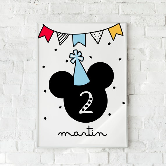 Editable Mickey Mouse Table Sign | Mickey Mouse Birthday Party Decor ...