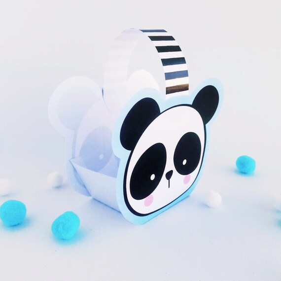 Printable Panda Basket, Cute Panda Party Printables, Panda Party ...