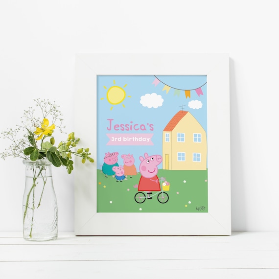 Editable Peppa Pig Table Sign, Printable Peppa Pig Birthday Decoration ...