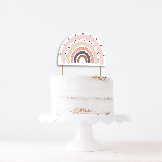 Boho Rainbow Cake Topper or Garland, Centerpiece Rainbows, Rainbow Birthday Party REF008 by ...