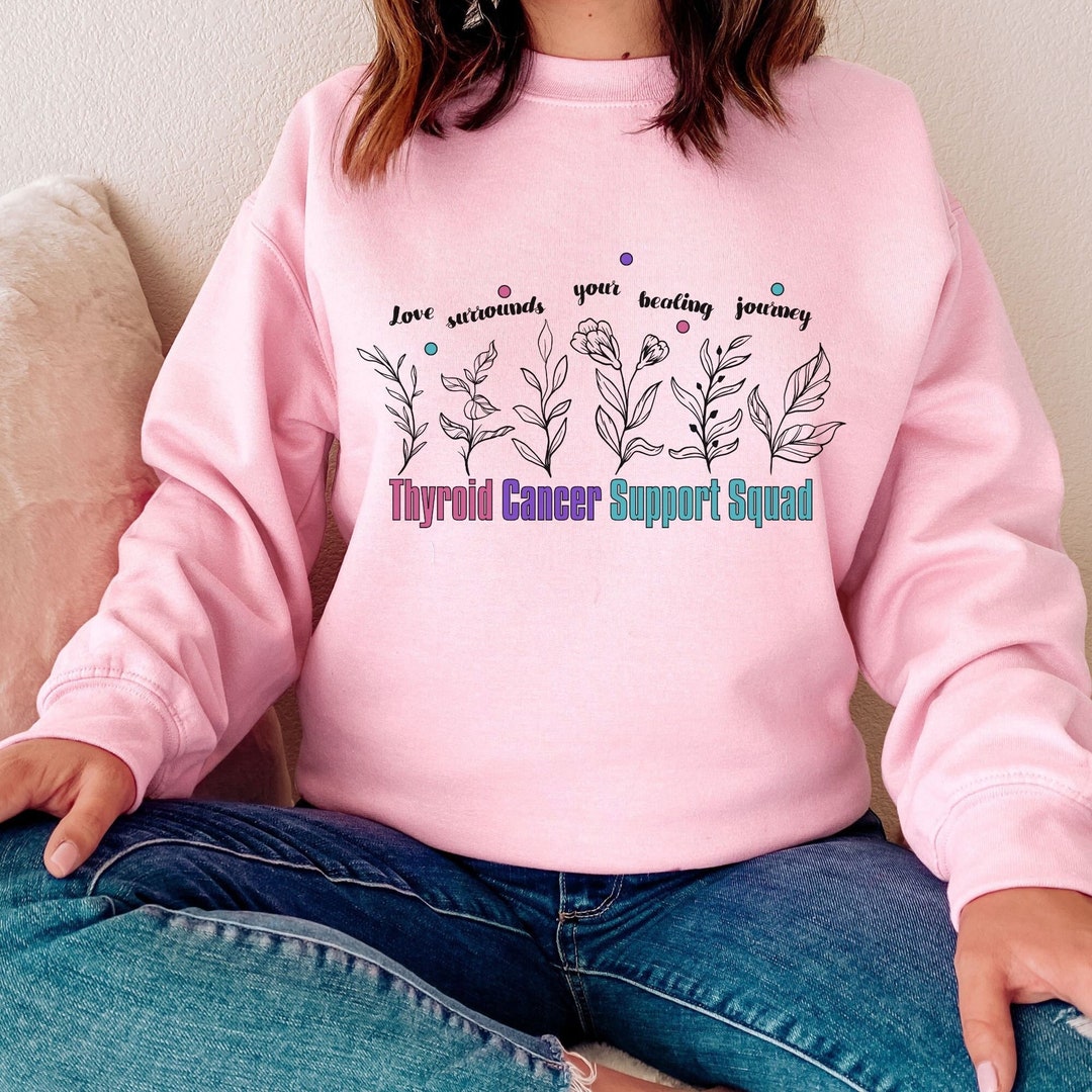 Thyroid Cancer Survivor Sweater, Thyroid Awareness Sweatshirt, Thyroid ...