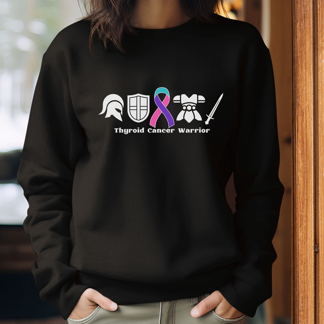 Thyroid Cancer Survivor Sweater, Thyroid Awareness Sweatshirt, Thyroid ...