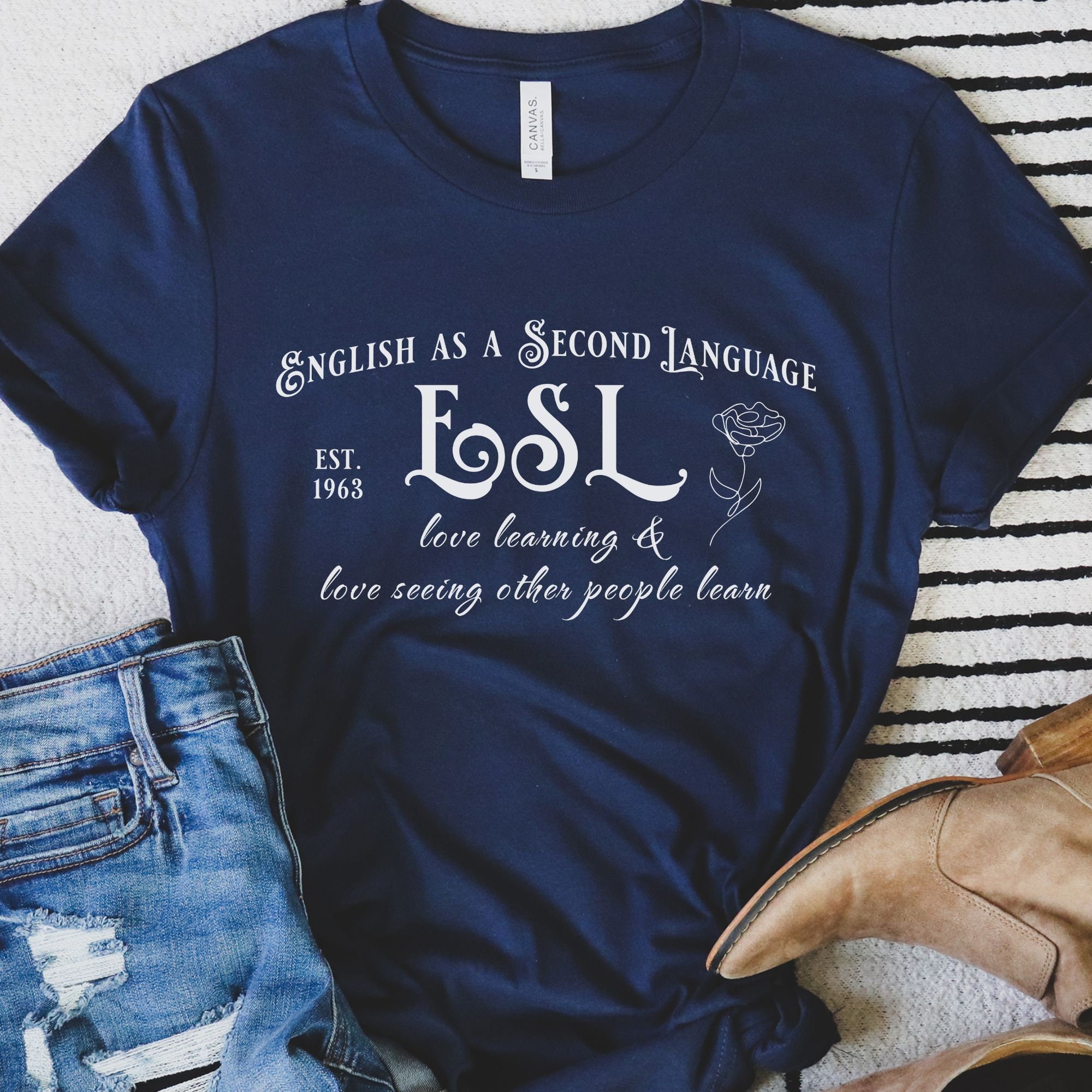 Vintage Online ESL Teacher Shirt Teach Shirt ESL Tshirt ESL Teacher Tee ...