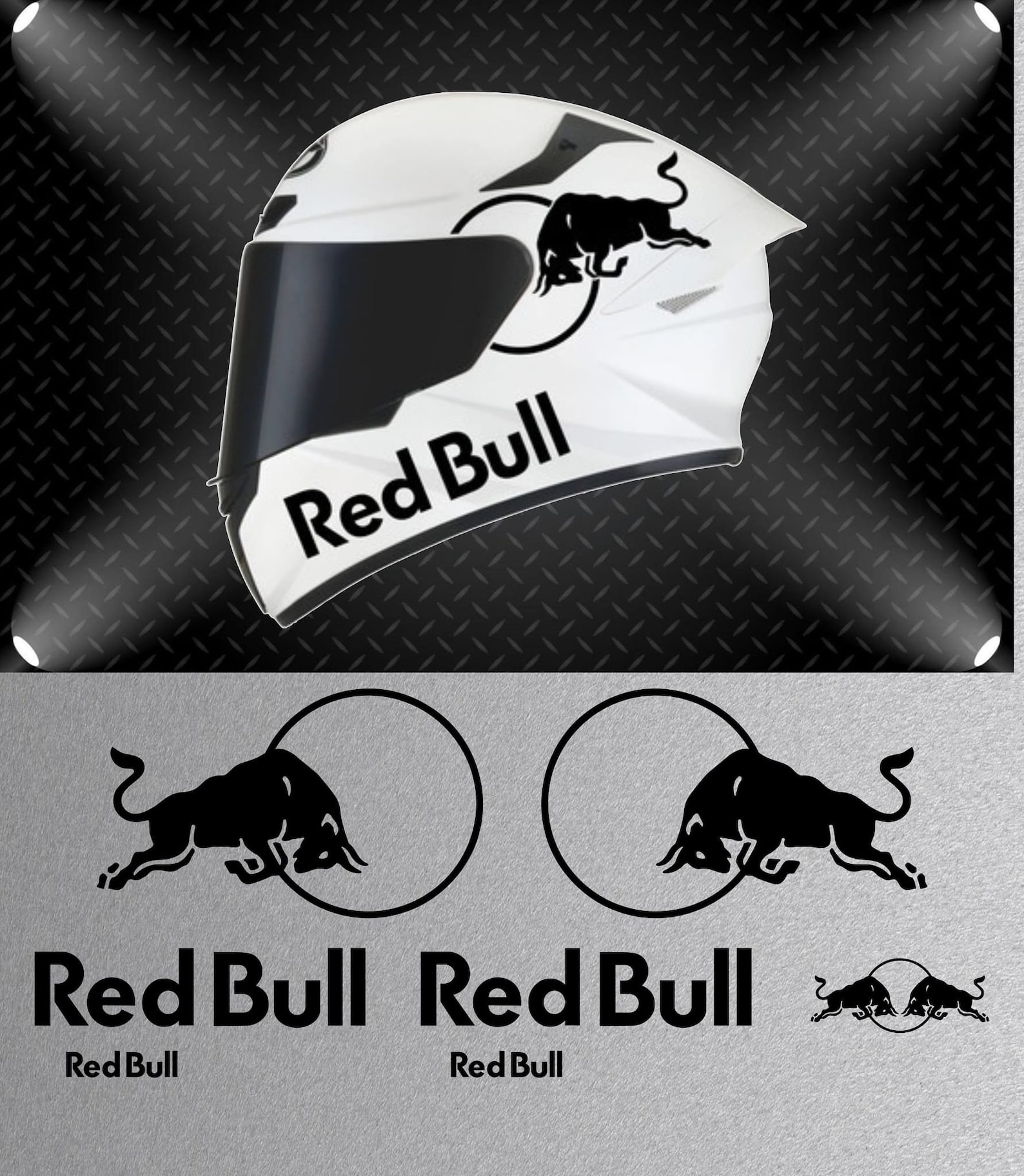 Red Bull Sticker Kit Motorcycle Helmet Stickers Red Bull - Etsy