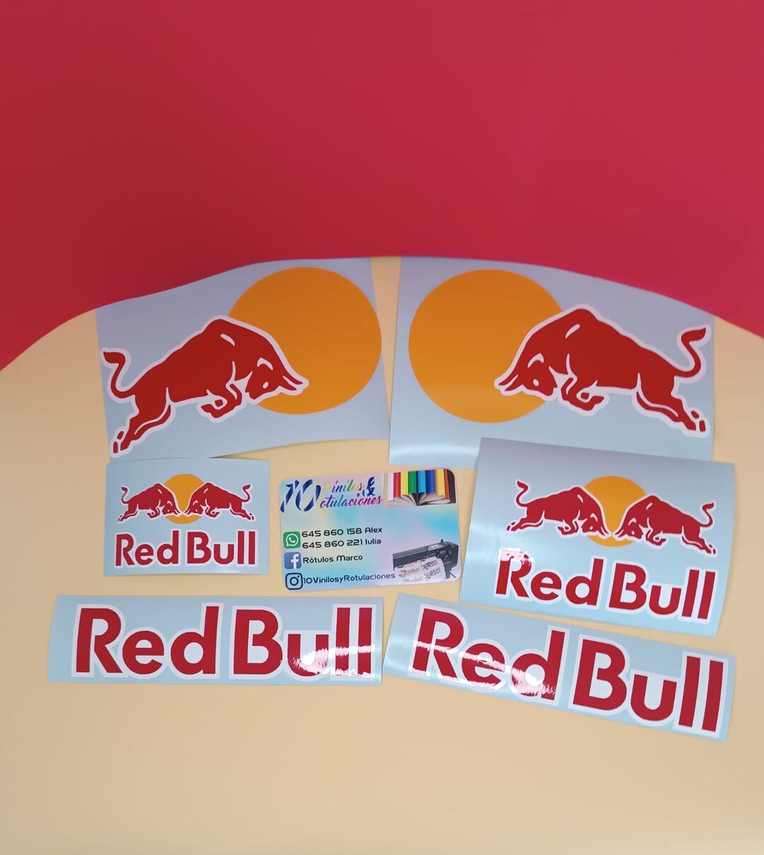 Red Bull Helmetreplicakit Sticker Set for - Etsy