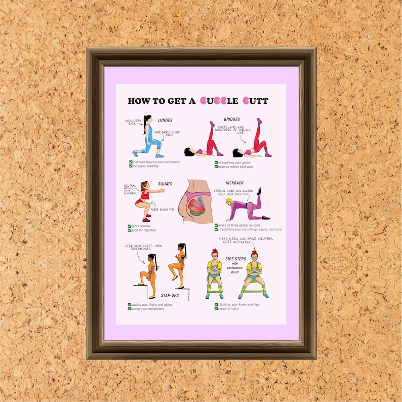 Exercise for Bigger Butt | How to Get a BUBBLE BUTT Poster | Build Your ...