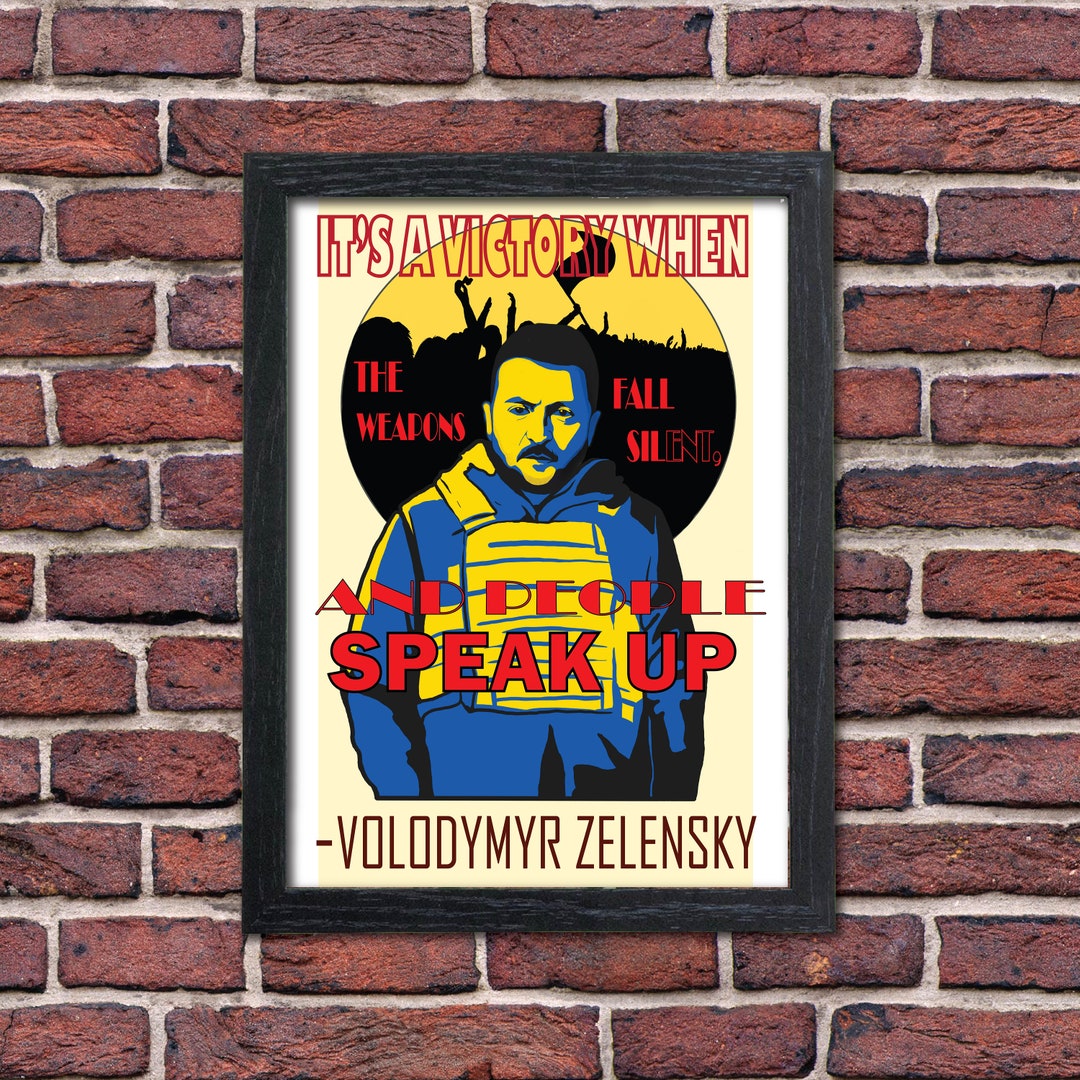Ukraine Propaganda Poster Important Ukrainian Volodymyr Zelensky Poster ...