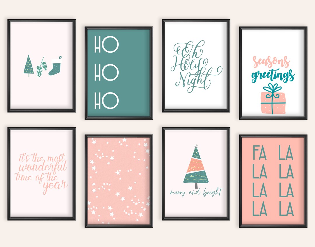Christmas Printable Gallery Wall Art Mega Bundle, Set of 6 Xmas Art ...