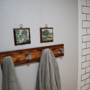 Robe Hook, Walnut and Cedar, Polished Chrome Hooks - Etsy