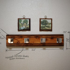 Robe Hook, Walnut and Cedar, Polished Chrome Hooks - Etsy