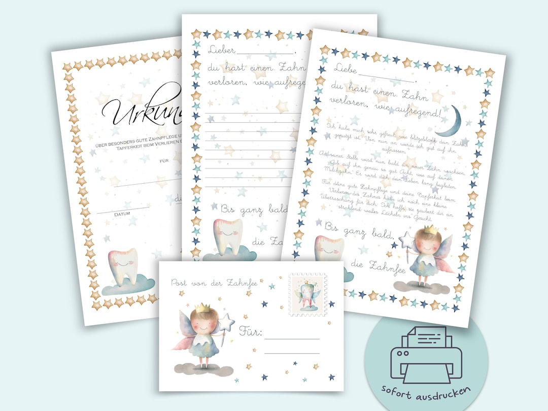 Brief von der Zahnfee zum selbst ausdrucken | personalisierbar ...