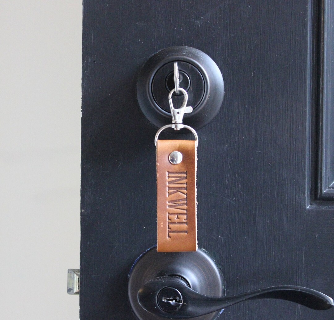 Inkwell Beach Oak Bluffs Martha's Vineyard Brown Leather Keychain Key ...