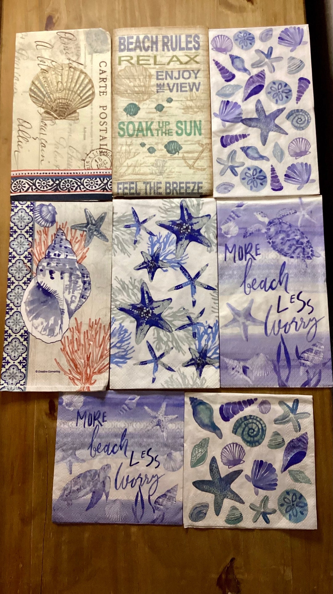 Beach/ocean/sea Paper Napkin Set - Etsy