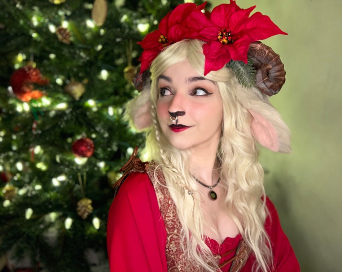 Satyr Faun Gelfling Fairy Elf Cosplay LARP Halloween Latex Pointed Ears ...