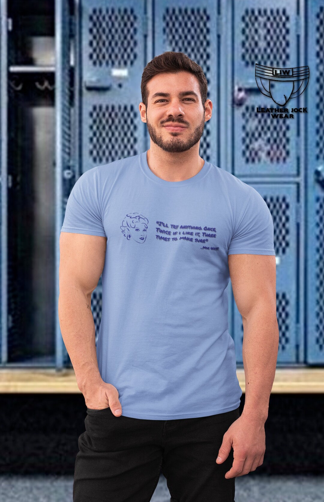 Mae West Three Times to Make Sure. A Fun Graphic Innuendo T-shirt With ...