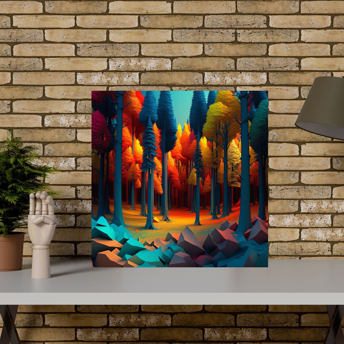 3D Forest Poster Art - Etsy
