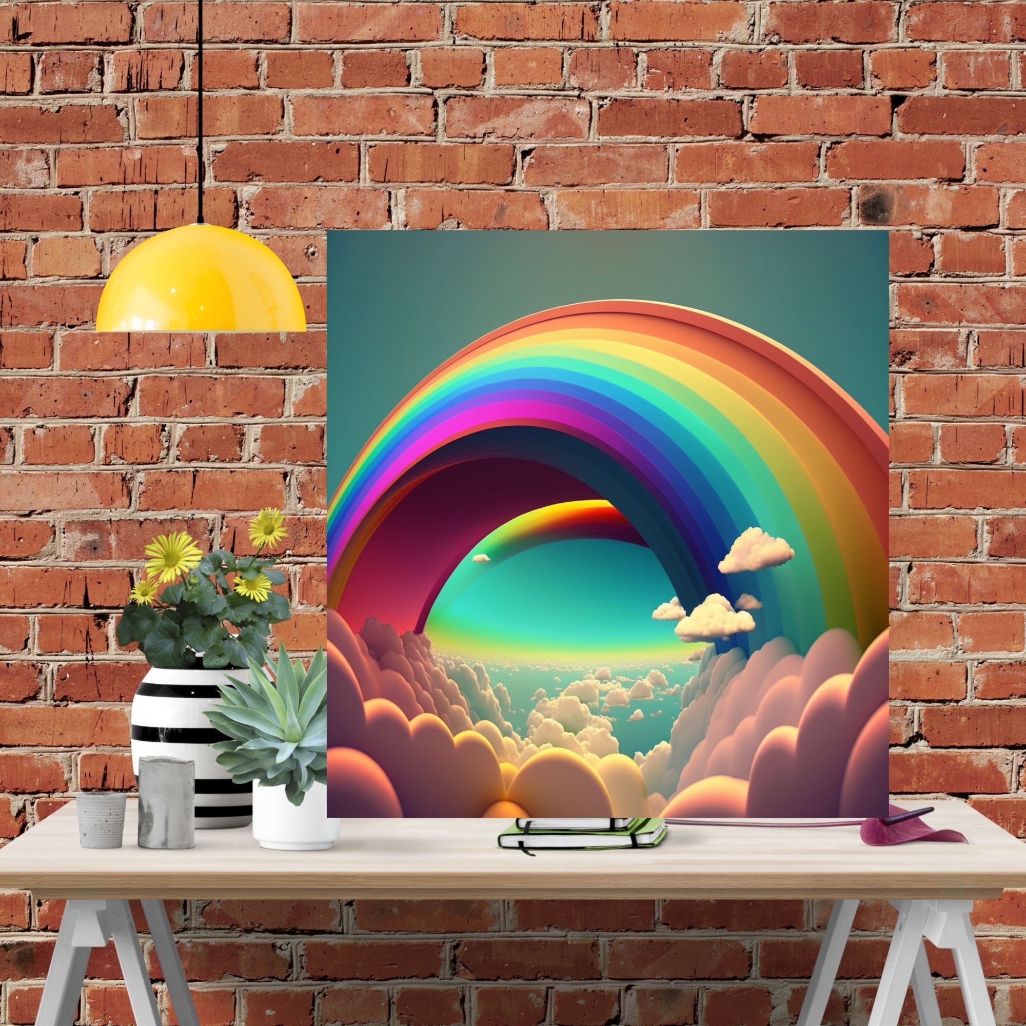 3D Rainbow Wall Poster - Etsy