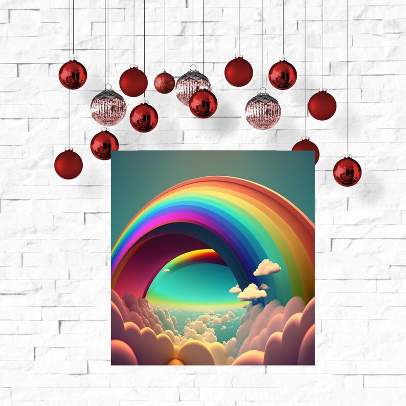3D Rainbow Wall Poster - Etsy