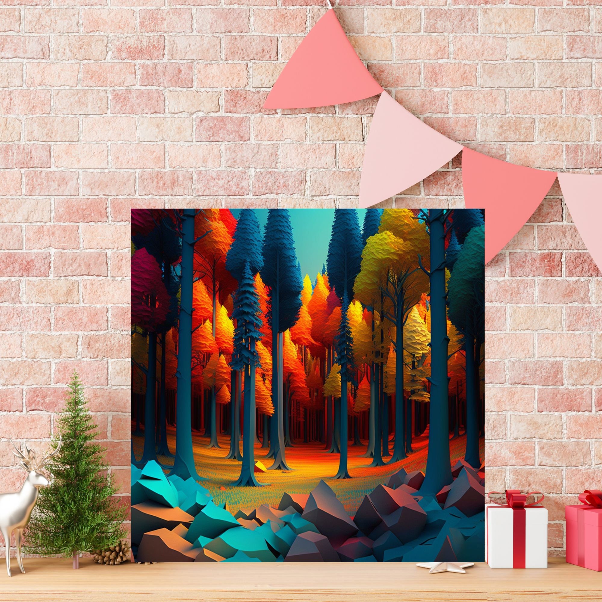 3D Forest Poster Art - Etsy