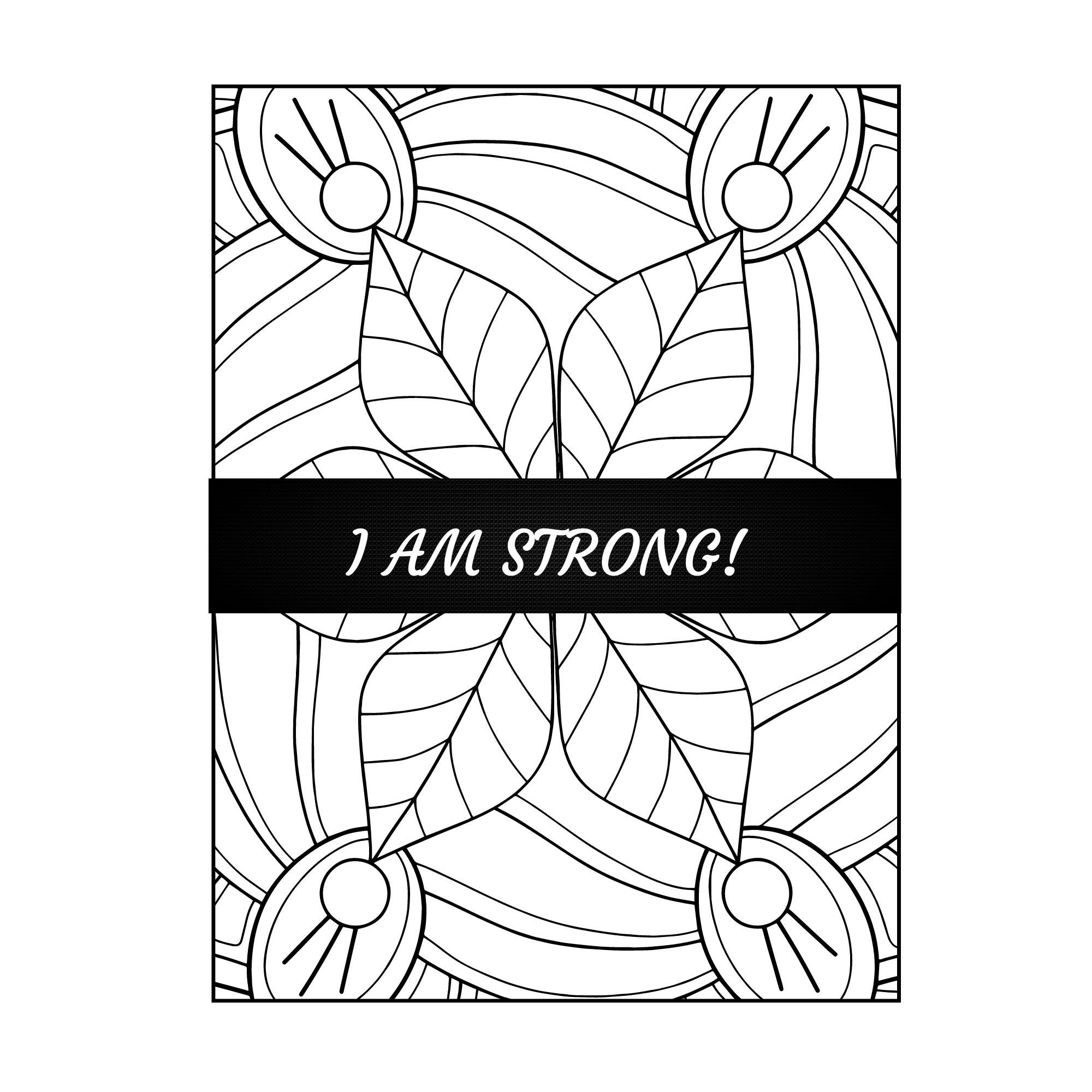 Positive Affirmations Coloring Book Self Love Digital Download 10