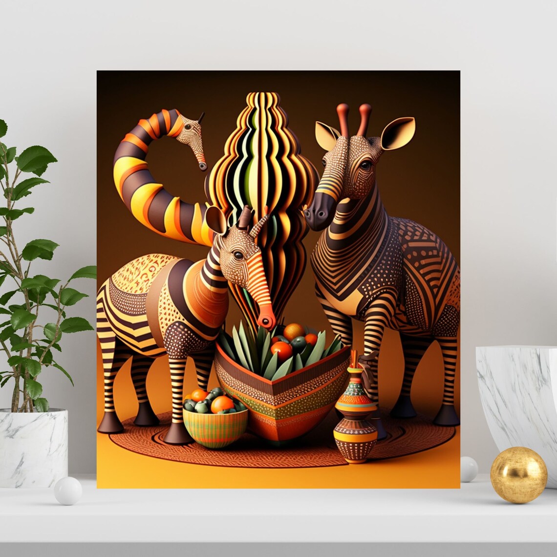 African Animals Poster Art - Etsy