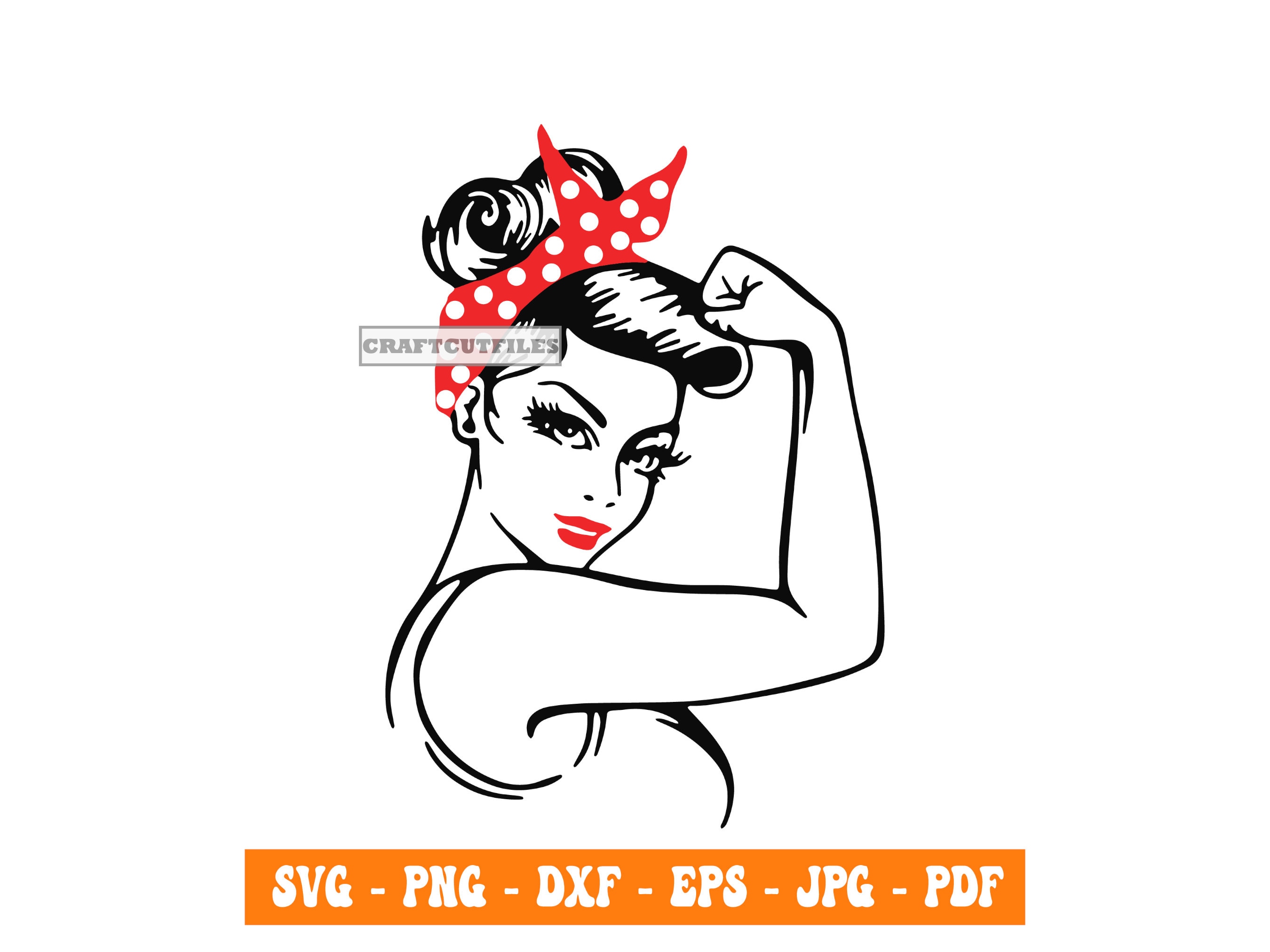 Rosie the Riveter SVG PNG DXF - Etsy