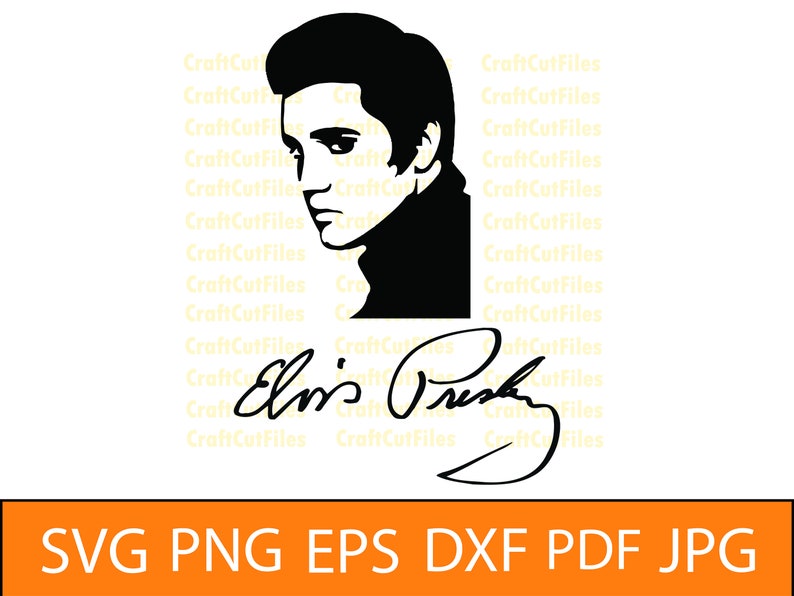 Elvis SVG, Elvis Signature SVG, Elvis Clipart, Elvis Print Files, Elvis ...