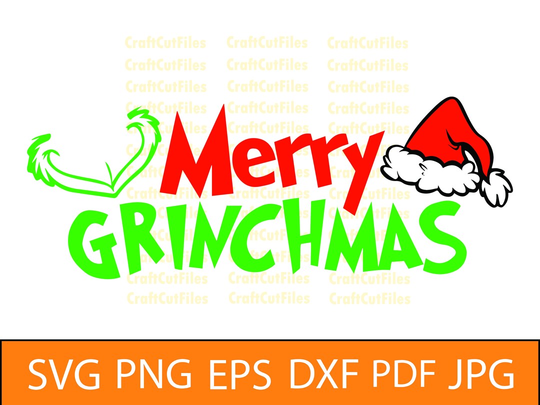 Merry Grinchmas SVG PNG DXF, Christmas Svg, Merry Grinchmas Clipart ...
