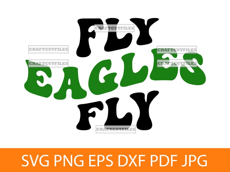 Fly Eagles Fly SVG PNG DXF Fly Eagles Fly Clipart Fly Eagles - Etsy