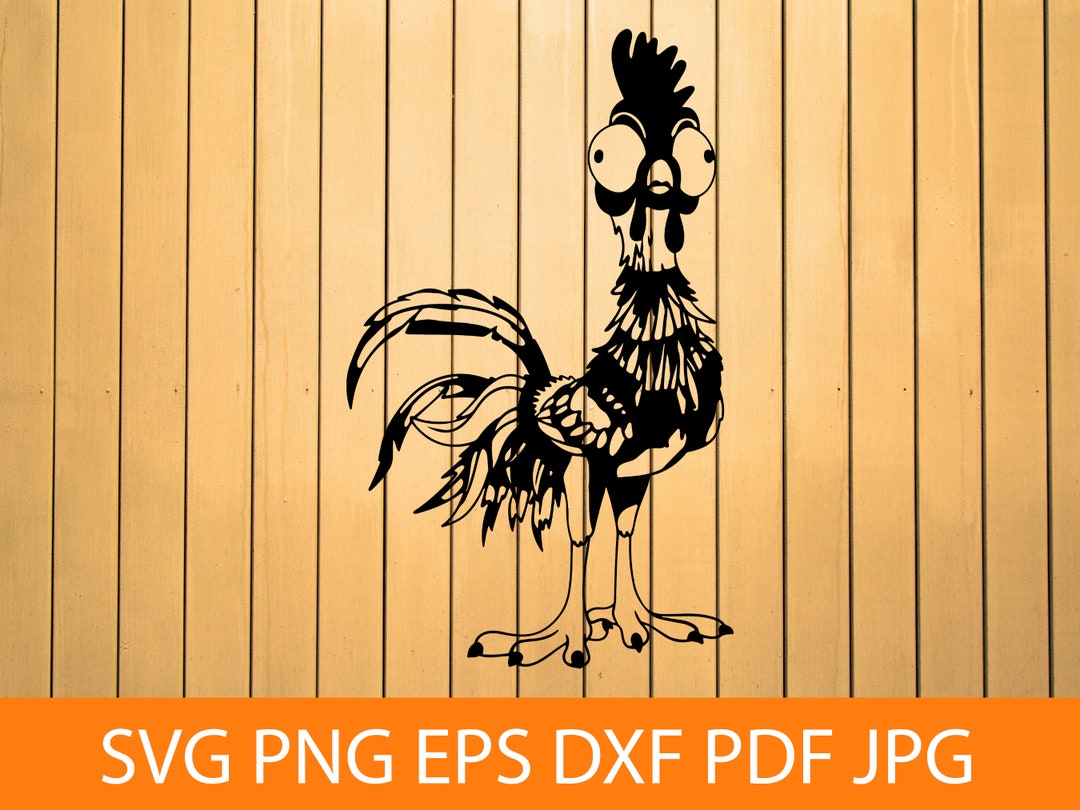 Funny Chicken SVG PNG DXF, Hei Hei Svg, Moana Rooster Svg, Clipart ...