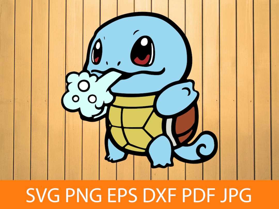 Squirtle Svg Png Dxf Pokemon Svg Squirtle Clipart Squirtle Etsy