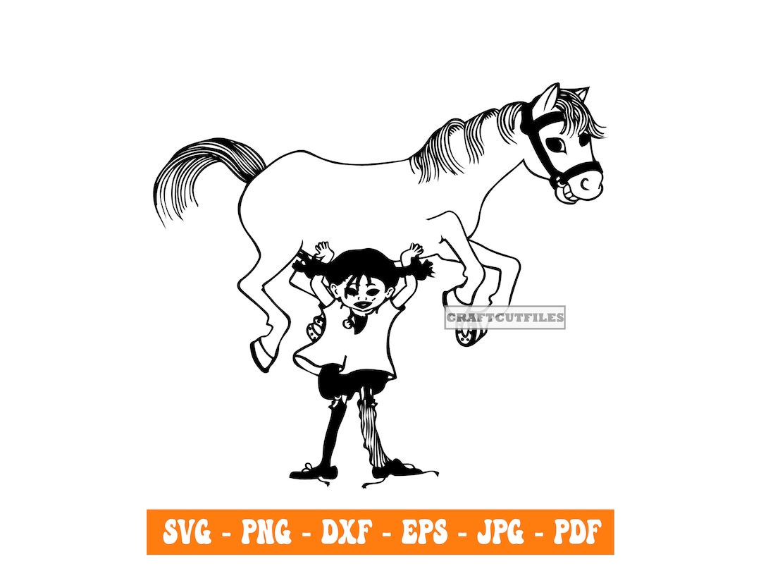 Pippi Longstocking SVG, Astrid Lindgren, Clipart, Files for Cricut, Cut ...